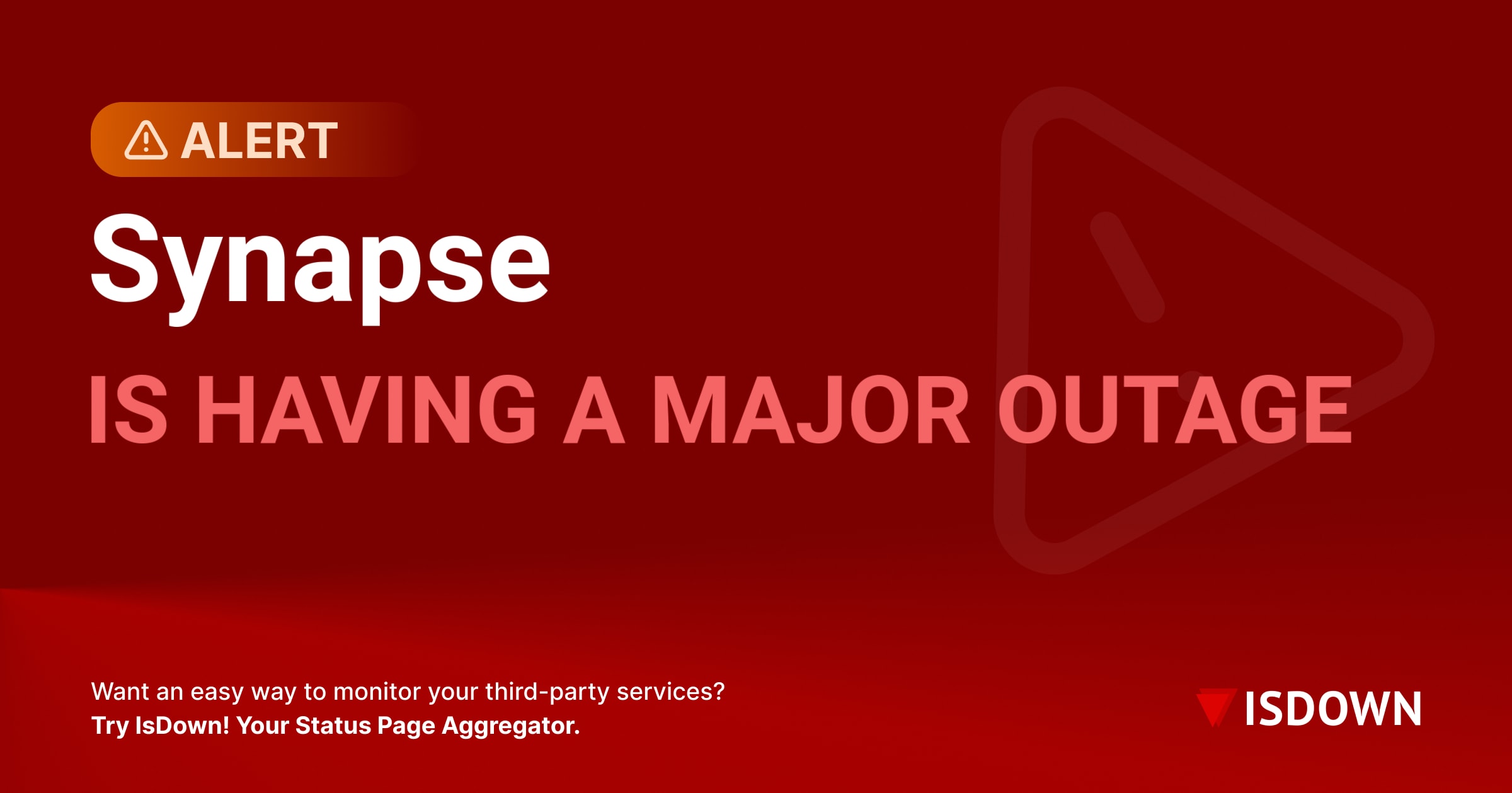 Is Synapse down? Check current status and problems | IsDown